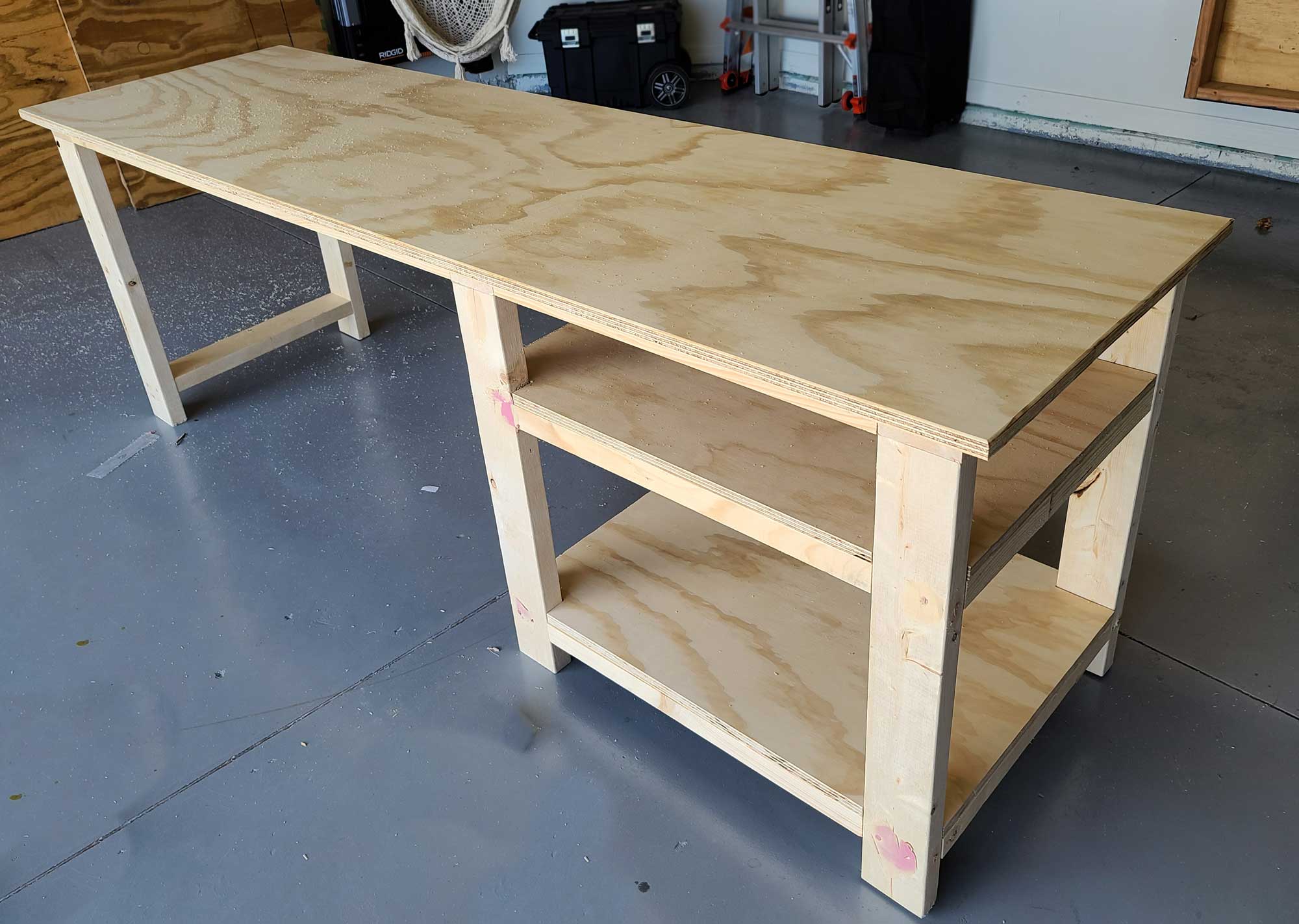 Easy DIY Wood Desk For Less Than 100 Homemade By Huseman